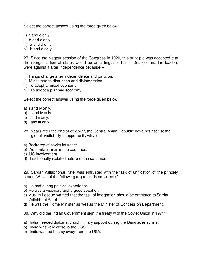 CBSE Sample Paper 2022 Class 12 Political Science - Term 1 PDF Download