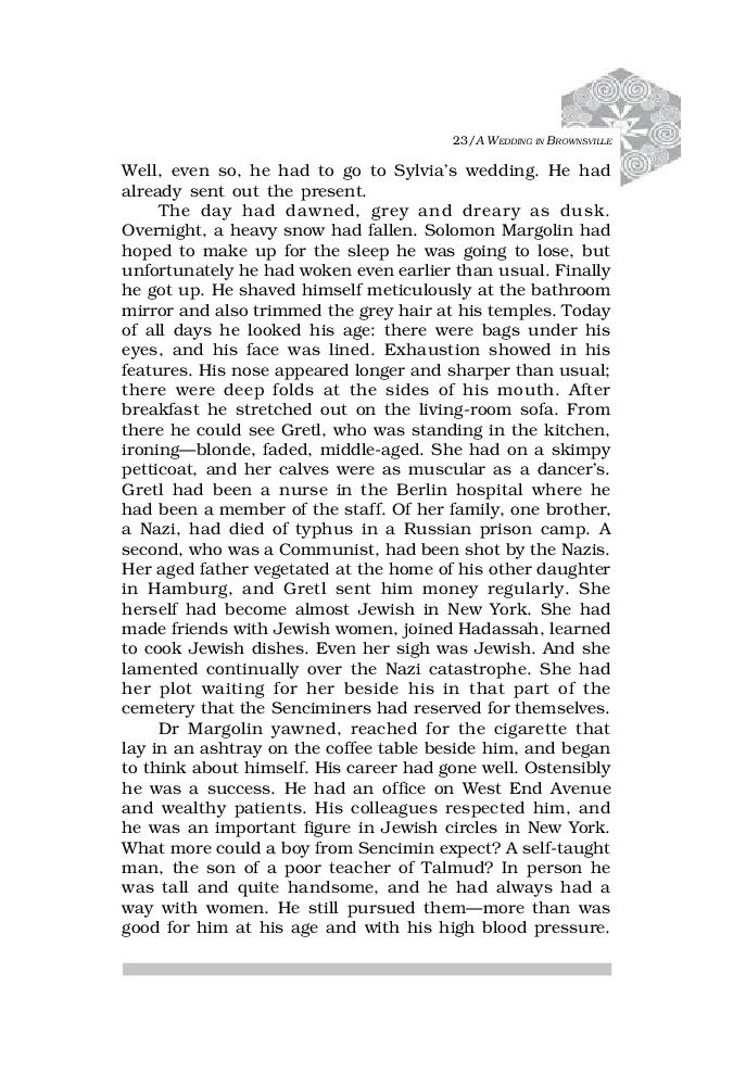 NCERT Book Class 12 English Chapter 3 A Wedding In Brownsville PDF 