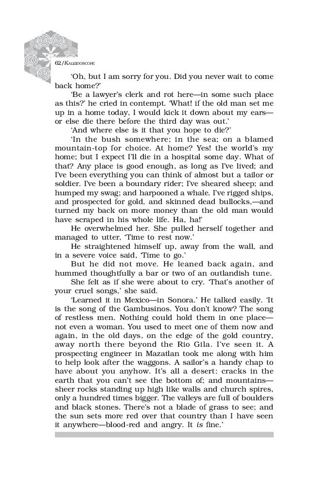 NCERT Book Class 12 English Kaleidoscope Short Stories 4 Tomorrow