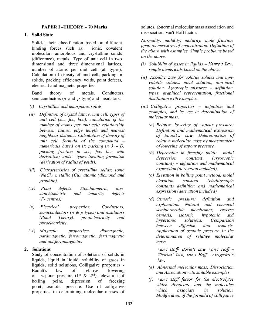 ISC Chemistry Syllabus 2022 for Class 11, Class 12 | AglaSem Schools