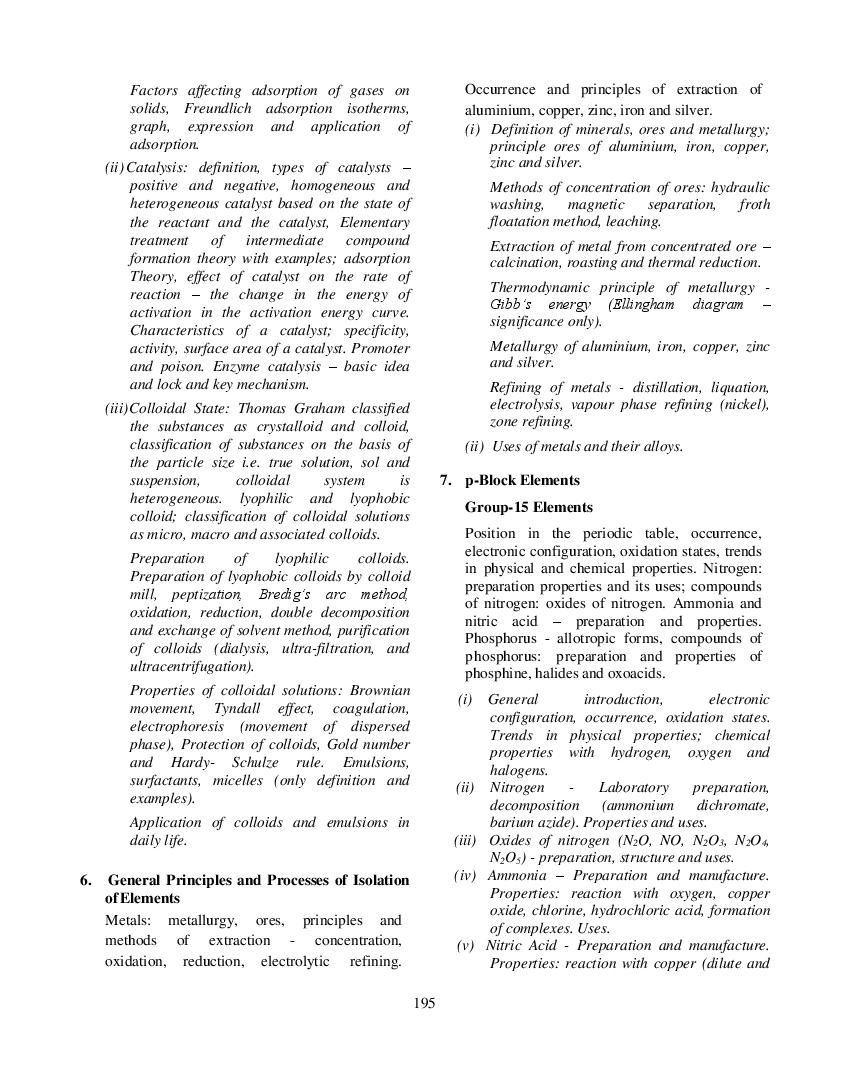 ISC Chemistry Syllabus 2022 for Class 11, Class 12 | AglaSem Schools