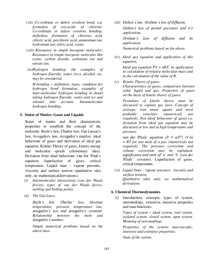 ISC Chemistry Syllabus 2022 for Class 11, Class 12 | AglaSem Schools