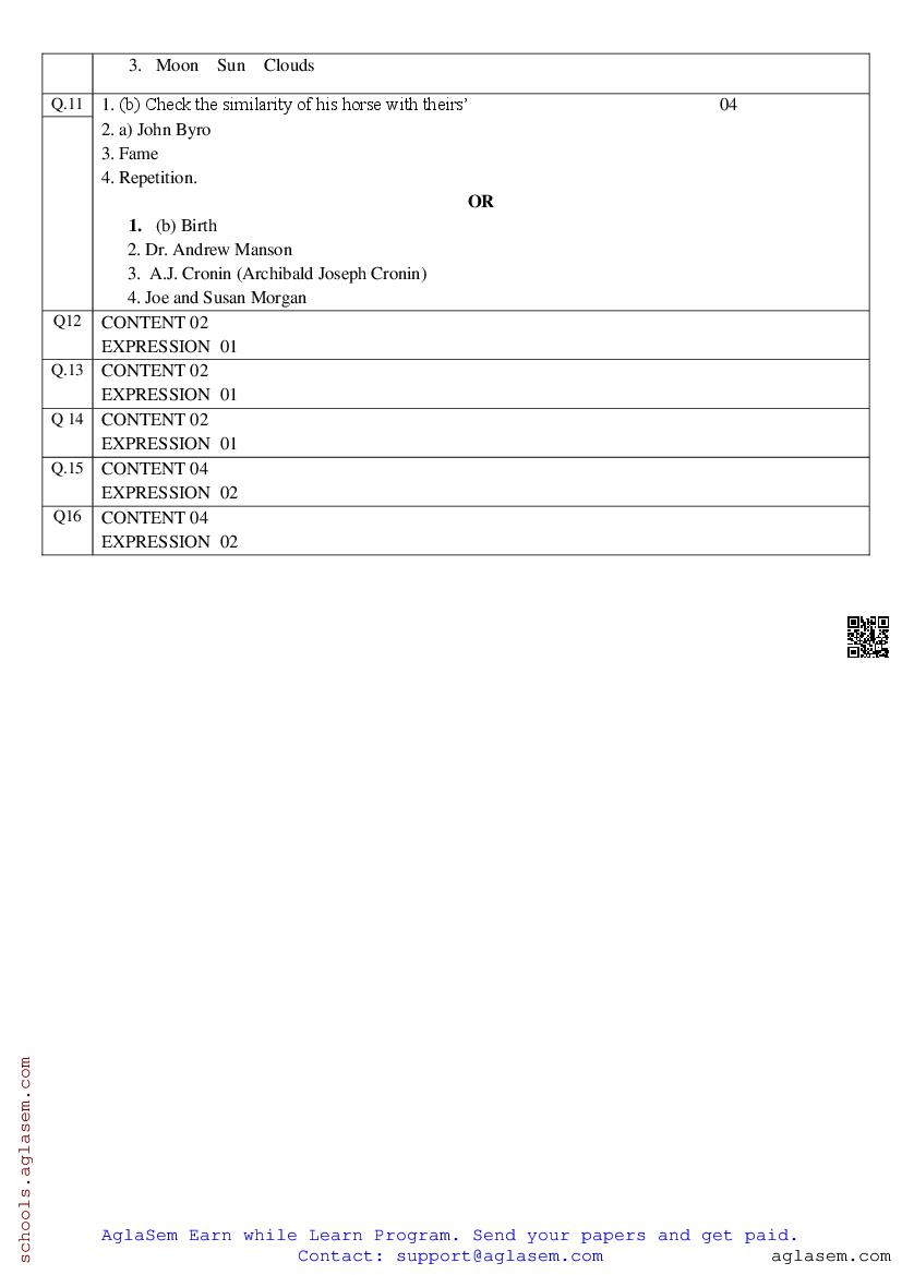 Class 11 English Question Paper 2024 PDF Download 11th Annual Exam