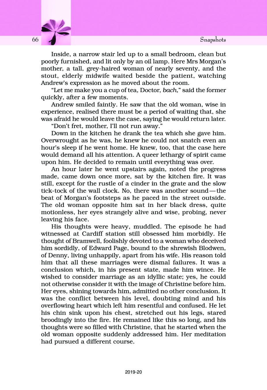NCERT Book Class 11 English Snapshots Chapter 7 Birth