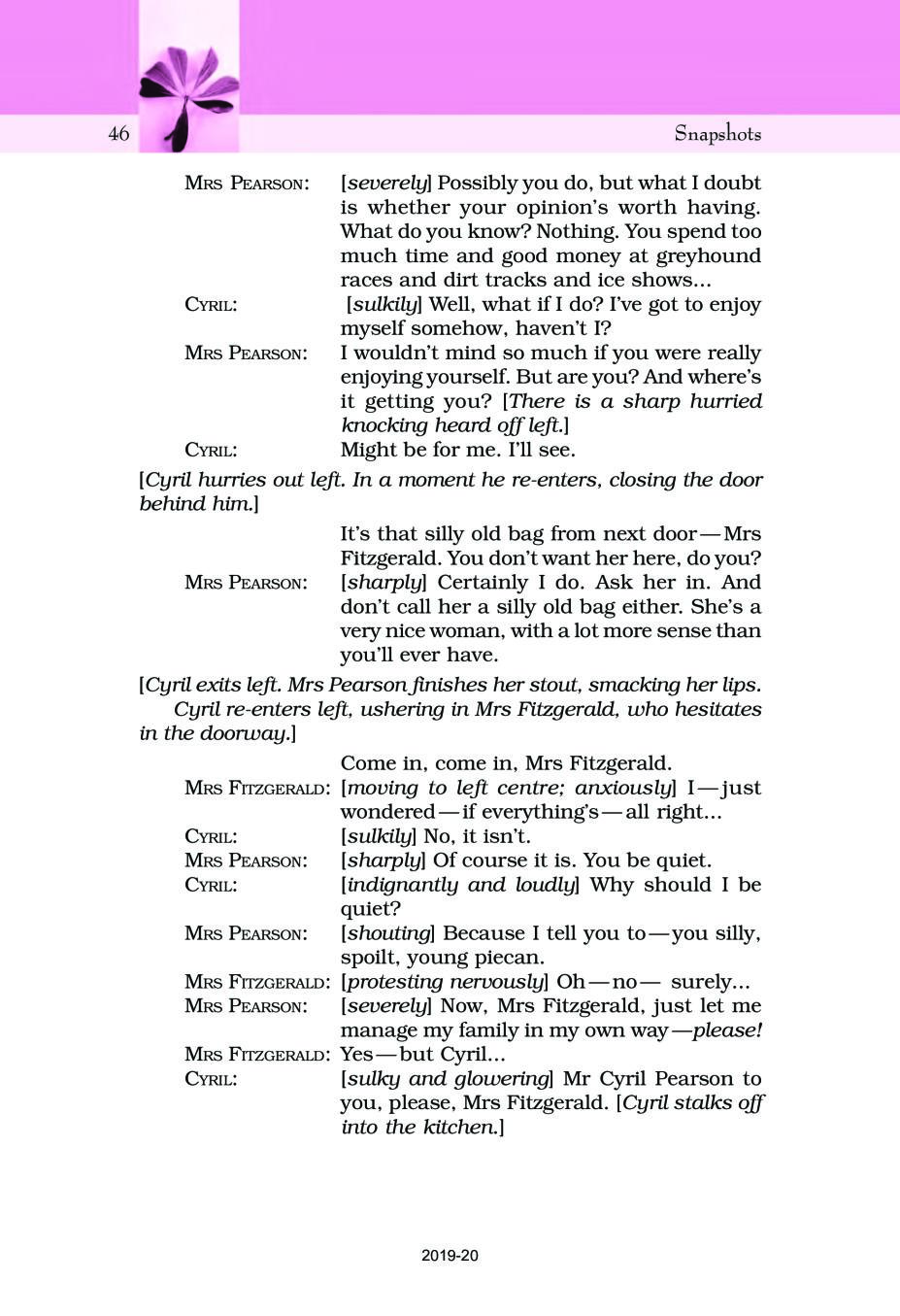 CBSE Class 11 English Snapshots Chapter 5 Mother s Day CBSE Study Group