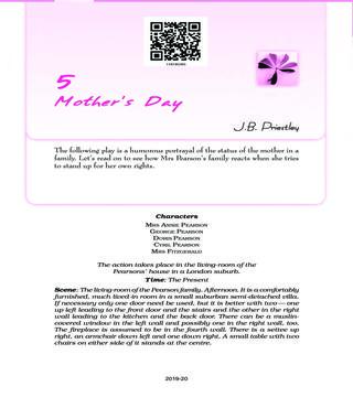 NCERT Book Class 11 English (Snapshots) Chapter 5 Mother's Day