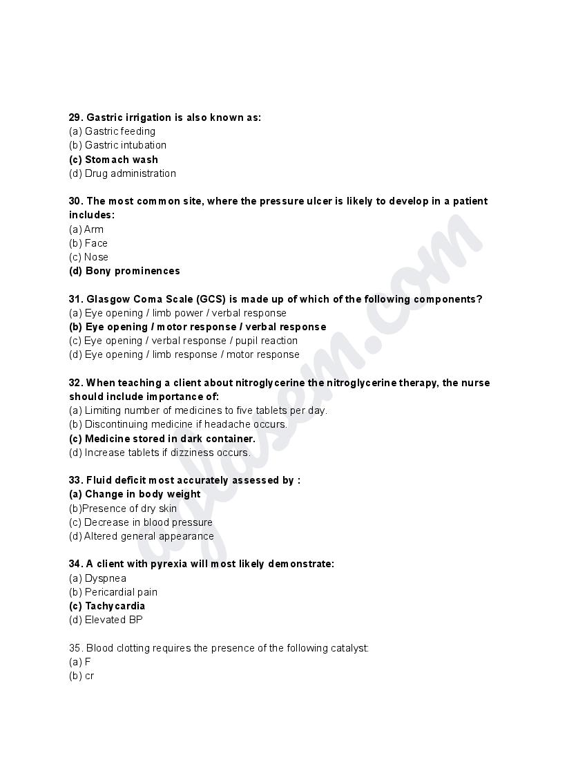 IGNOU Post Basic B Sc Nursing 2022 Question Paper PDF Download With