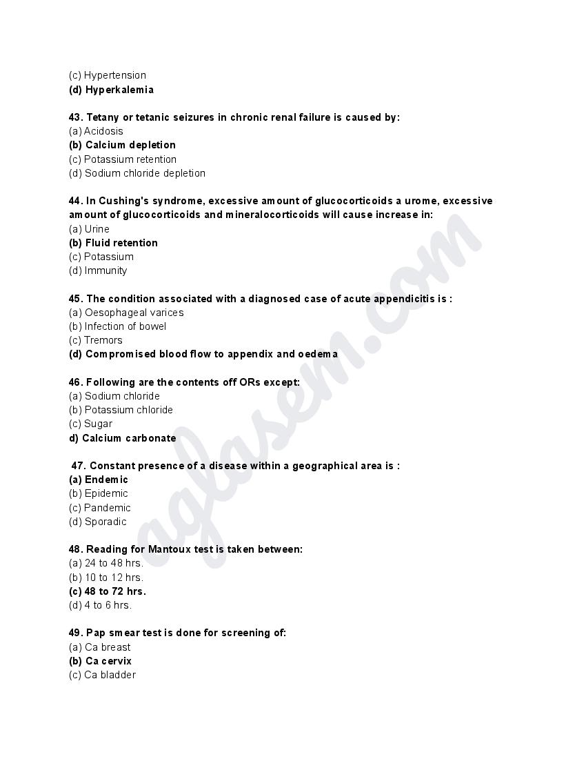 IGNOU Post Basic B Sc Nursing 2022 Question Paper PDF Download With