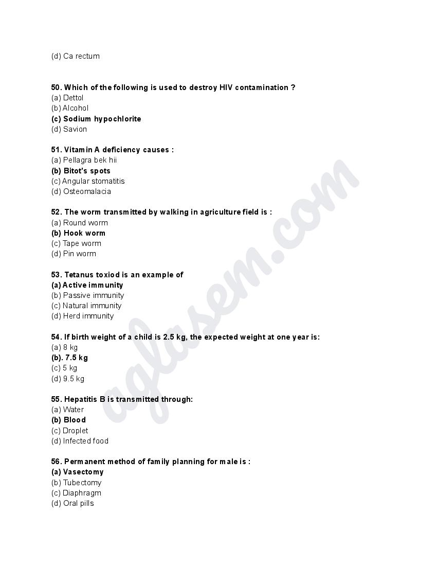 IGNOU Post Basic B Sc Nursing 2022 Question Paper PDF Download With