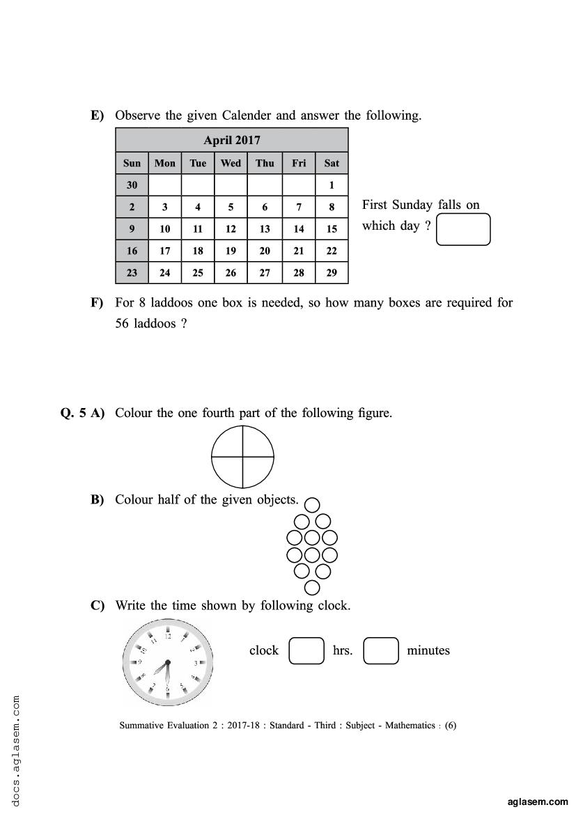 Class 3 Maths Sample Paper 2024 Maharashtra Board PDF Maha Std 3rd Class 3 Maths Sample Paper 2024 Maharashtra Board PDF Maha Std 3rd