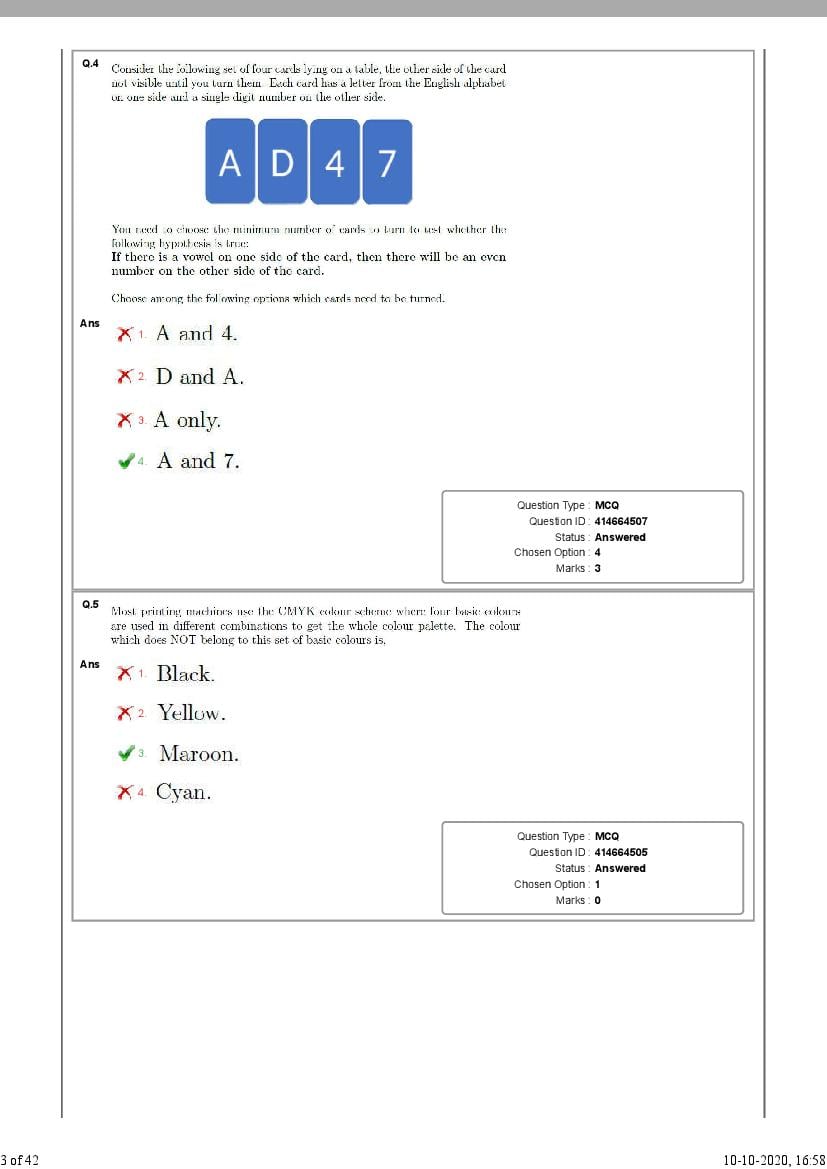 NEST 2020 Question Paper (PDFs) - AglaSem Admission