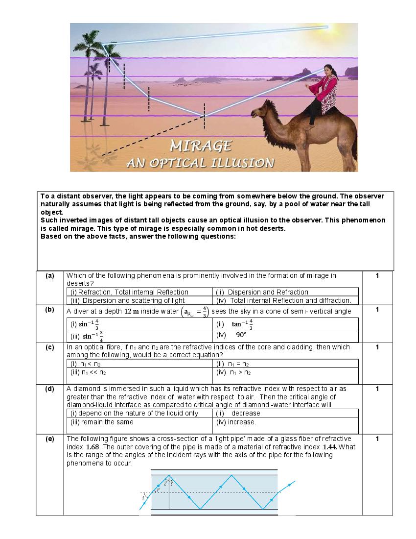 CBSE Sample Paper 2022 Class 12 Physics - Term 2, Term 1 PDF Download