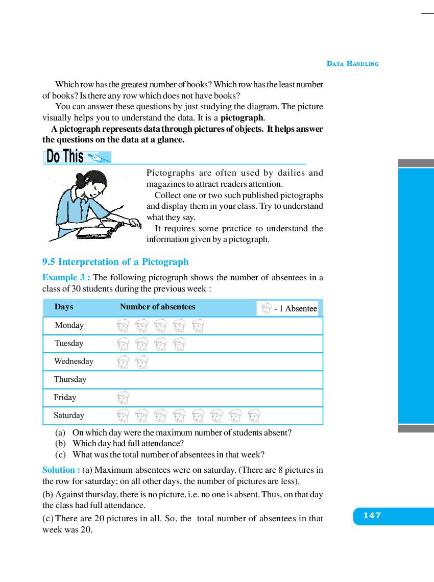 NCERT Book Class 6 Maths Chapter 9 Data Handling