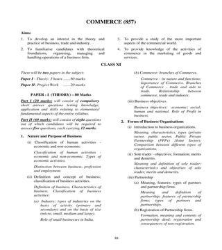 ISC Class 12 Commerce Syllabus 2021