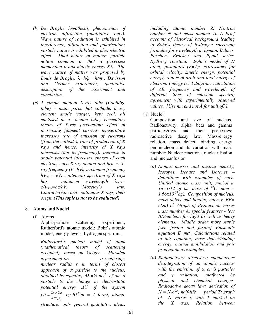 ISC Physics Syllabus 2020 - 2021 for Class 11, Class 12 | AglaSem Schools