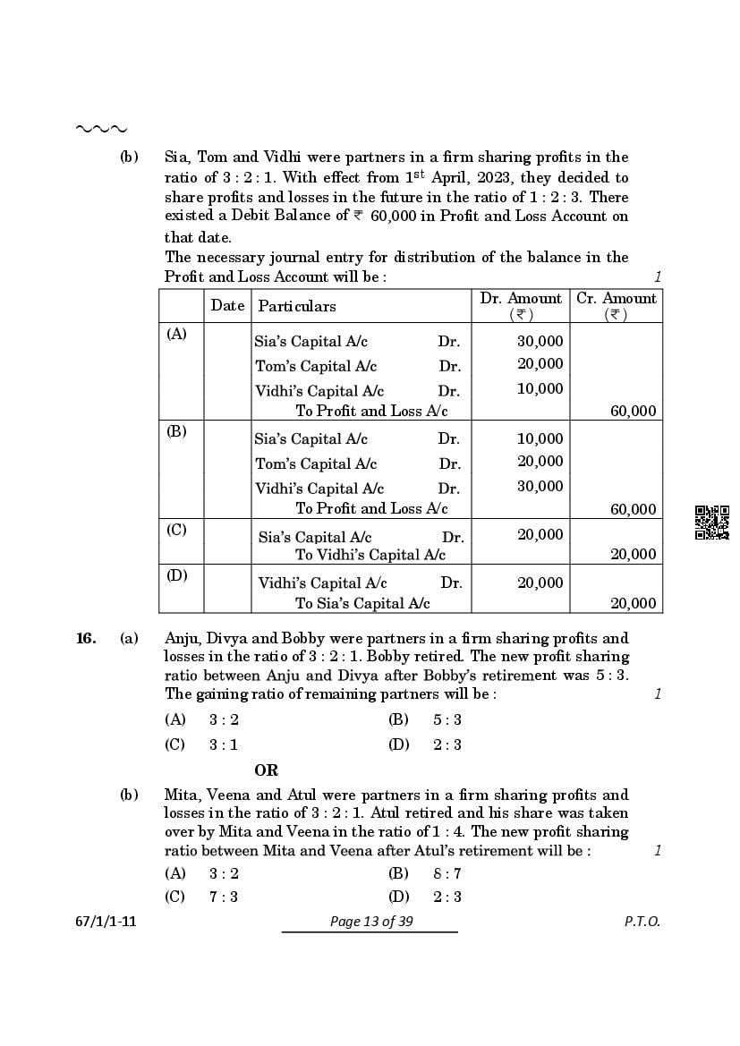 Class 12 Accountancy Question Paper 2024 (PDF) - Download 12th Annual ...