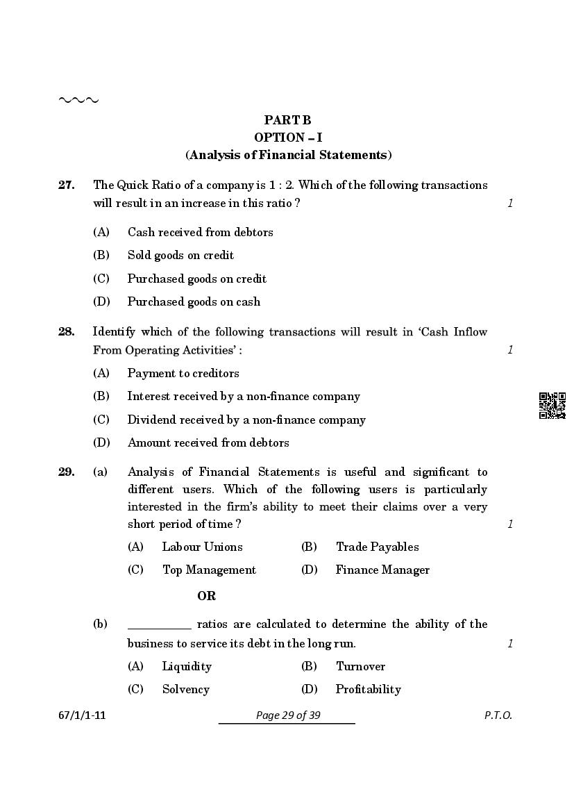 Class 12 Accountancy Question Paper 2024 (PDF) - Download 12th Annual ...