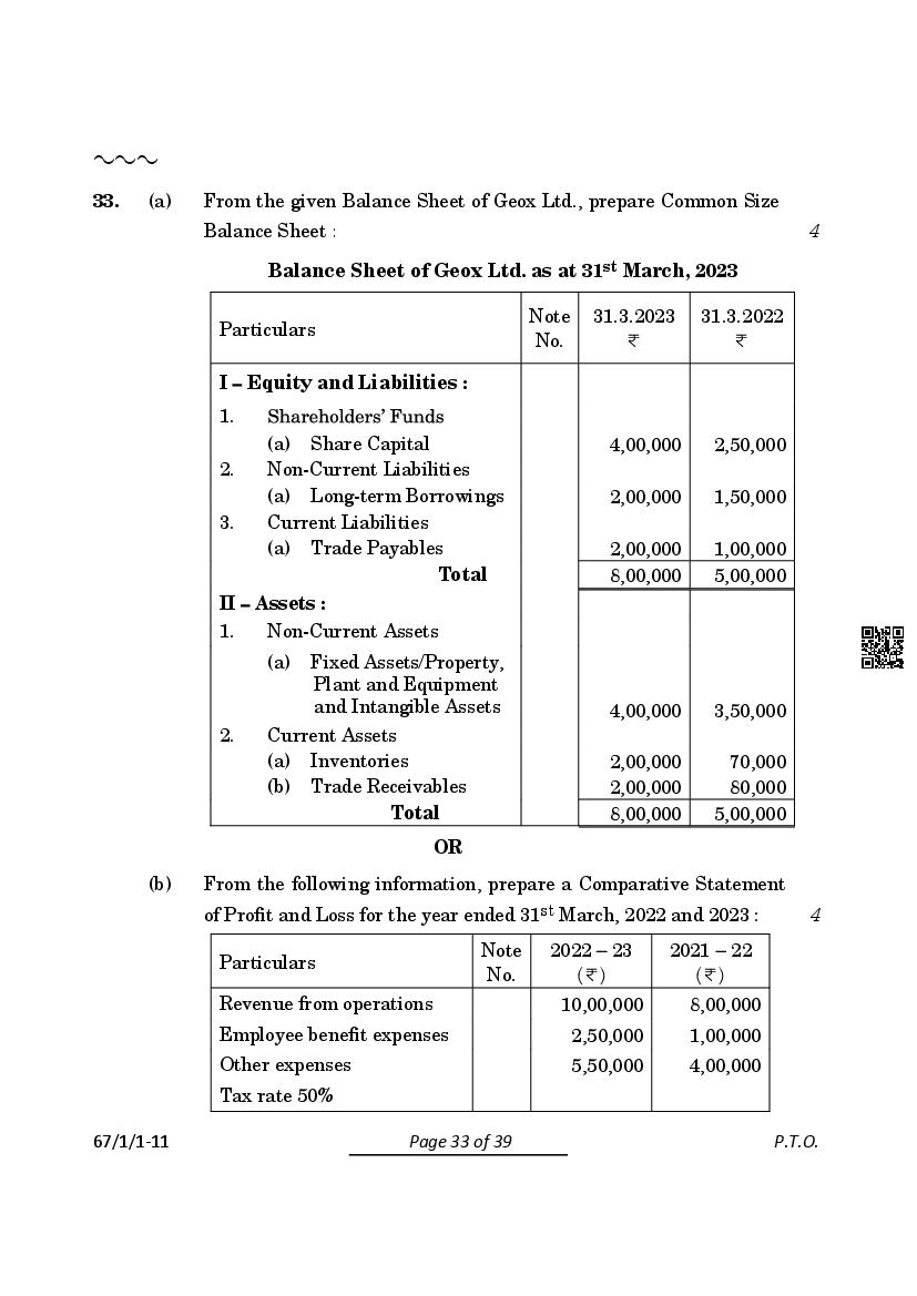 Class 12 Accountancy Question Paper 2024 (PDF) - Download 12th Annual ...