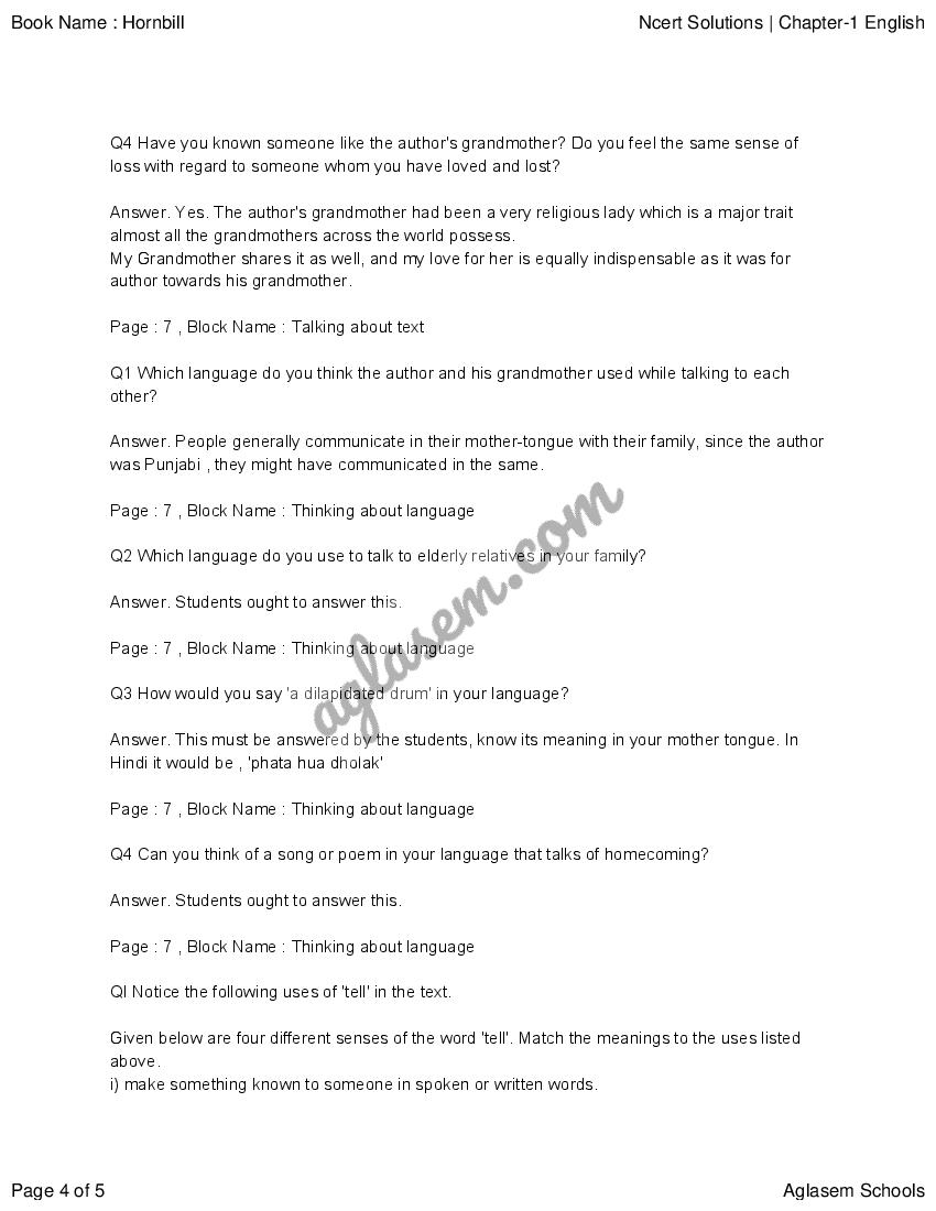 NCERT Solutions For Class 11 English Chapter 1 The Portrait Of A Lady NCERT Solutions For Class 11 English Chapter 1 The Portrait Of A Lady