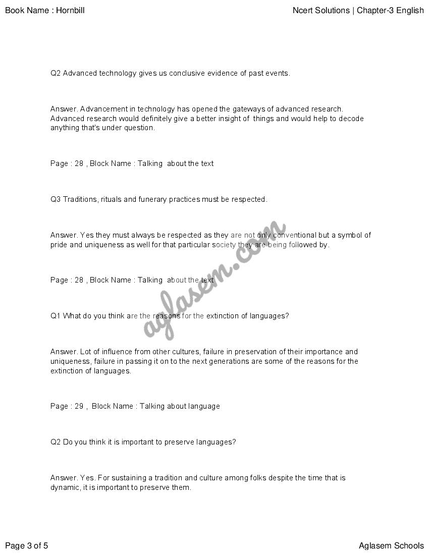 CBSE Class 11 English Hornbill Chapter 3 Discovering Tut The Saga CBSE Class 11 English Hornbill Chapter 3 Discovering Tut The Saga