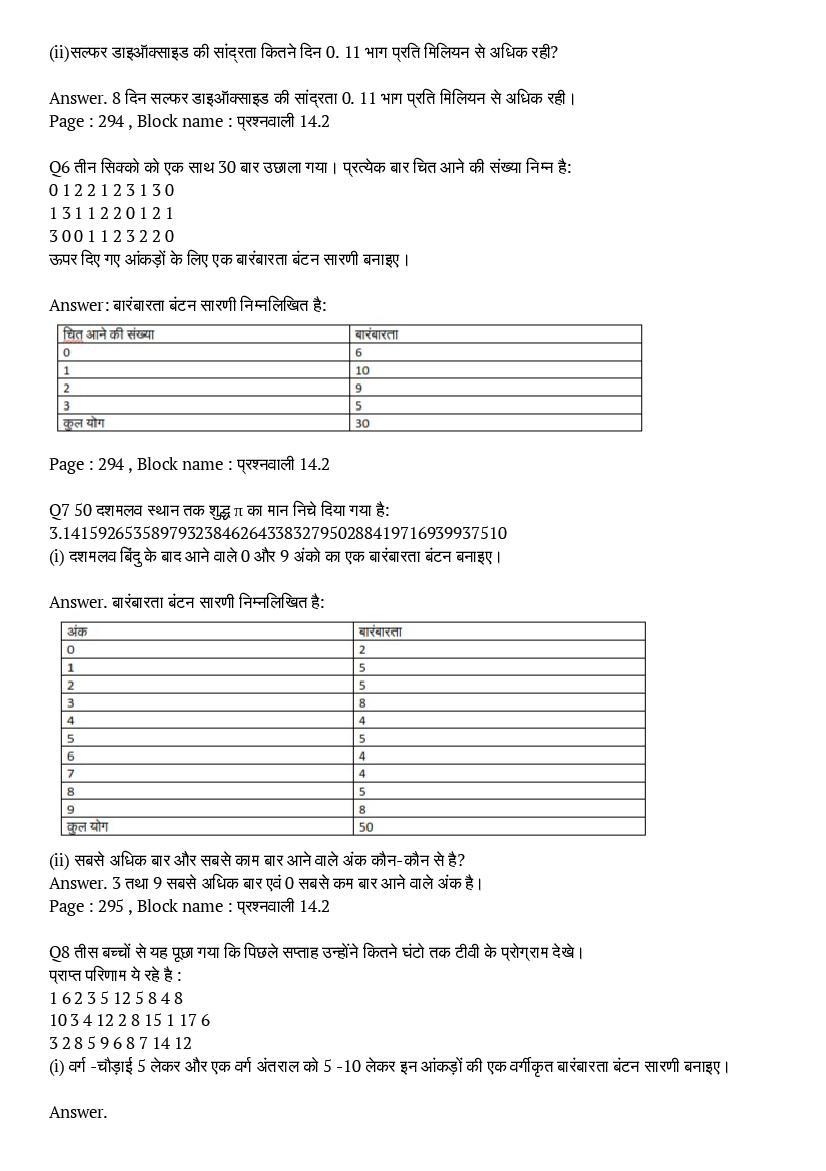 RBSE Solutions For Class 9 Maths Chapter 14 Statistics RBSE Solutions For Class 9 Maths Chapter 14 Statistics