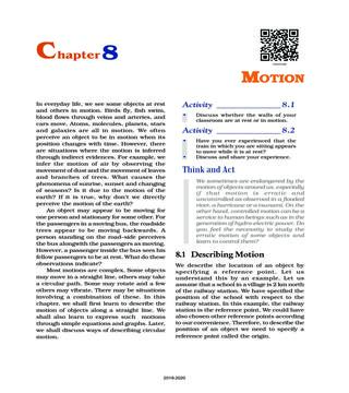 NCERT Book Class 9 Science Chapter 8 Motion