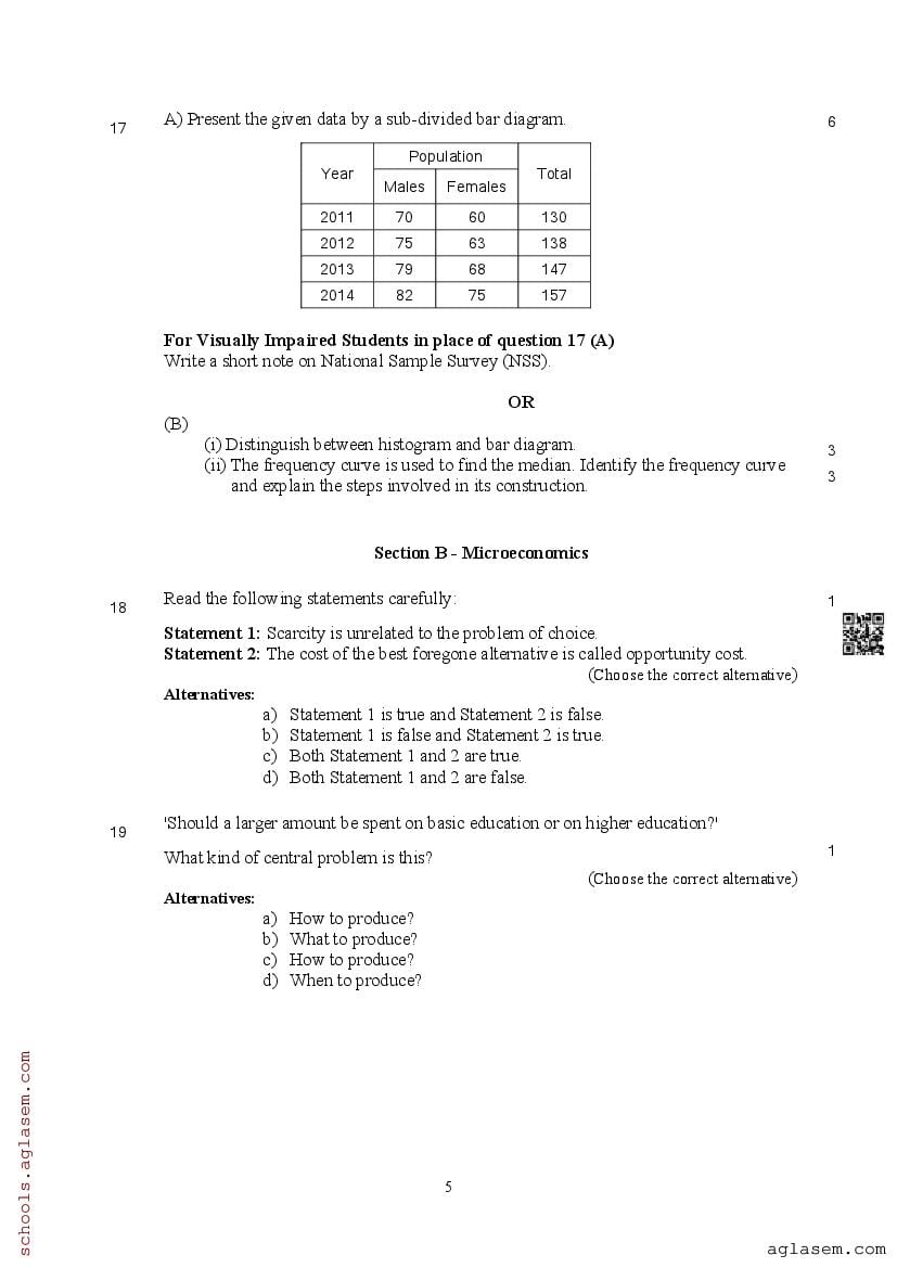 Class 11 Economics Mid Term Sample Paper 2025 PDF | Download PT1 / Term ...