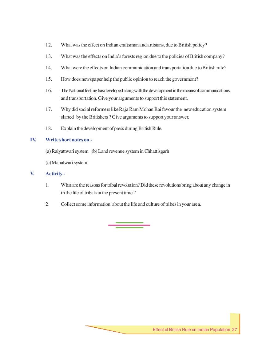 CGBSE Class 8th SST History & Civics Book PDF in English Medium ...