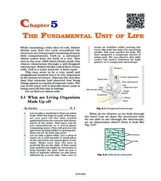 NCERT Book Class 9 Science Chapter 5 The fundamental unit of life