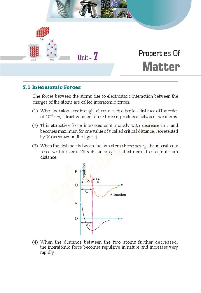 Class 11 Physics Notes for Matter (PDF) - Study Material - AglaSem
