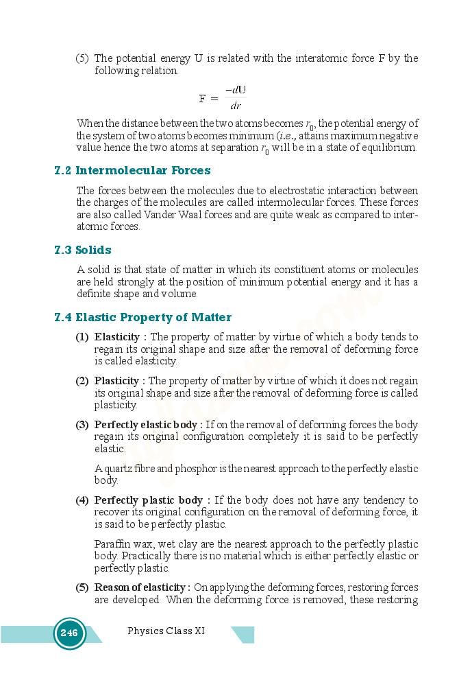 Class 11 Physics Notes for Matter (PDF) - Study Material - AglaSem