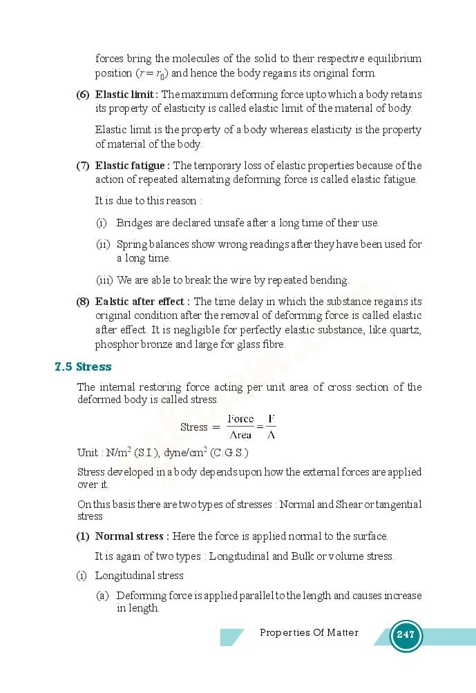 Class 11 Physics Notes for Matter (PDF) - Study Material - AglaSem