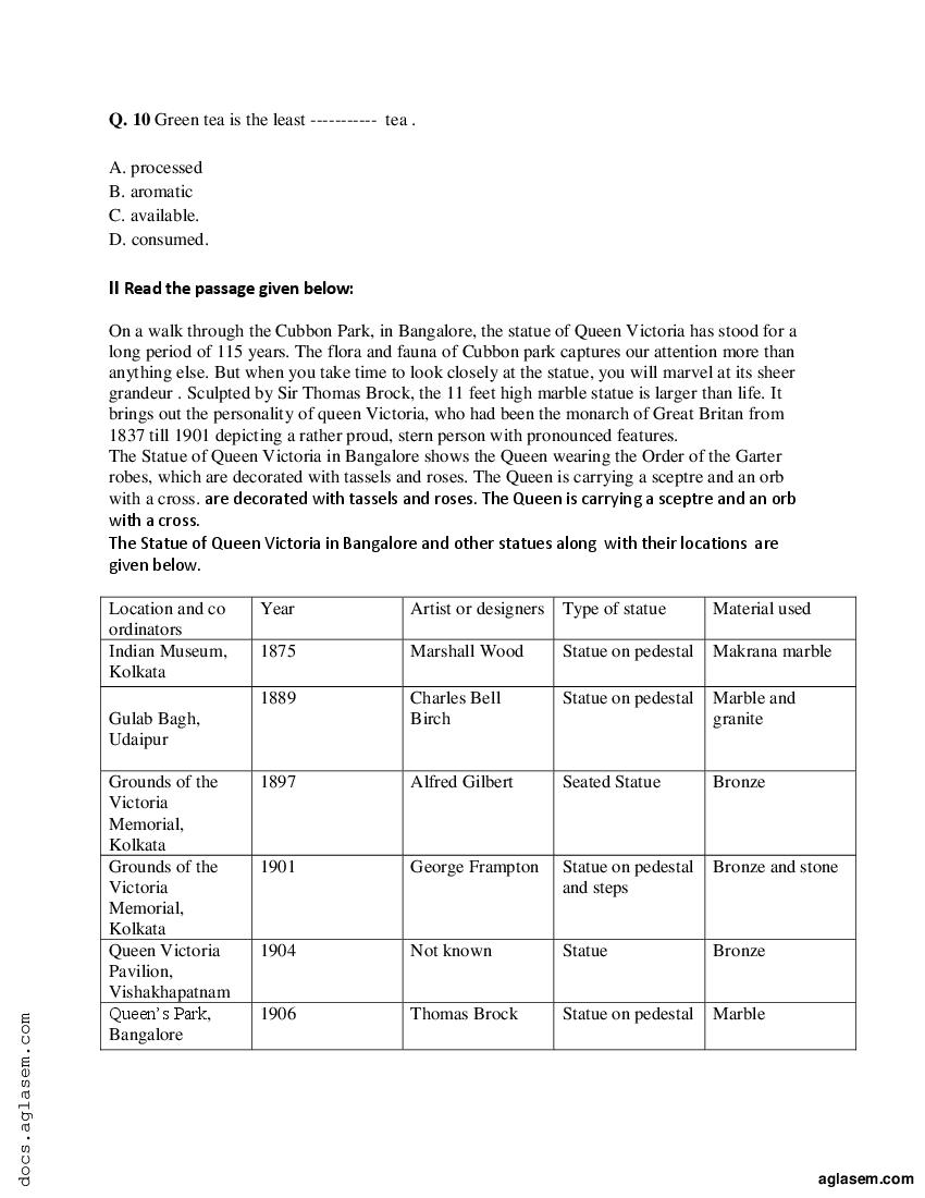 Class 10 Sample Paper 2022 English Term 1 With Solution Download PDF Class 10 Sample Paper 2022 English Term 1 With Solution Download PDF