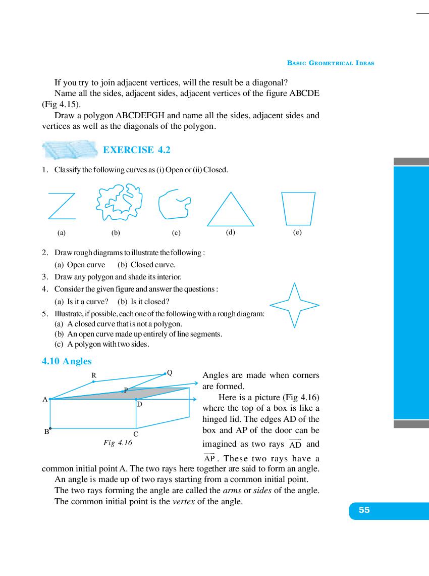 NCERT Book Class 6 Maths Chapter 4 Basic Geometrical Ideas PDF AglaSem