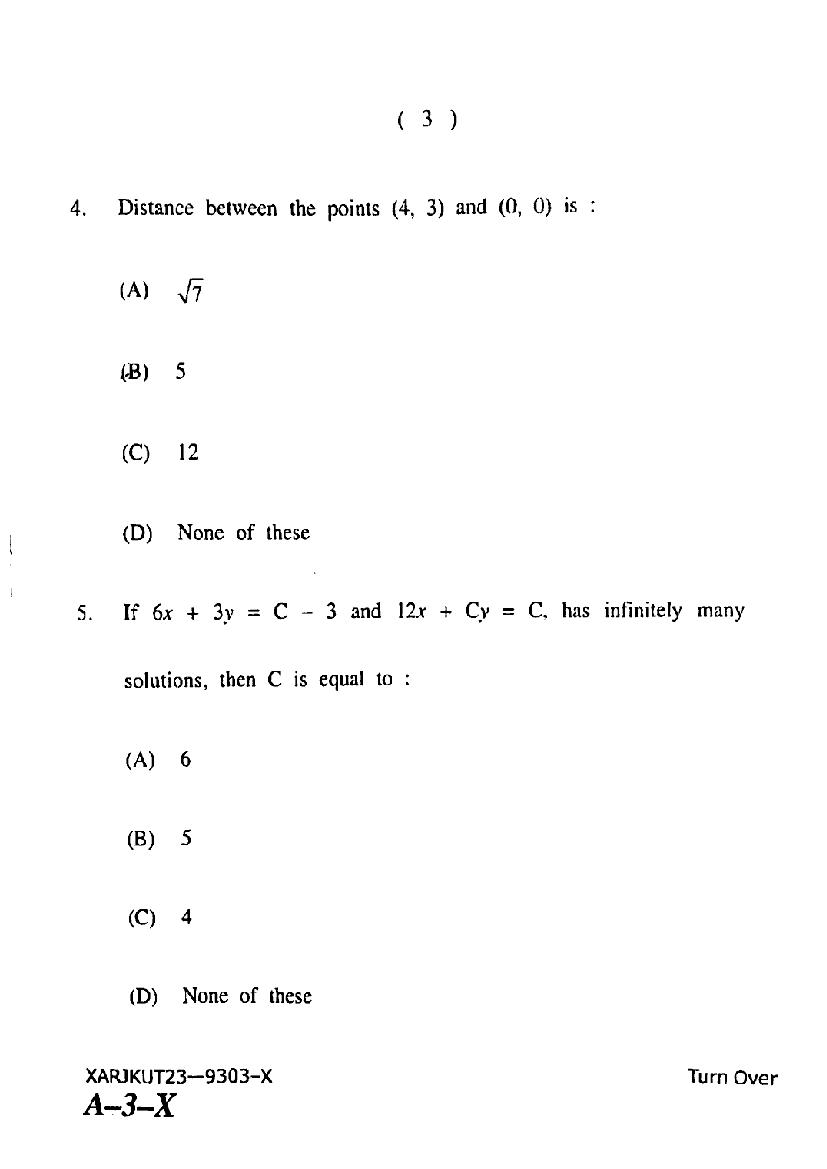 JKBOSE Class 10th Maths Question Paper (PDF) - AglaSem