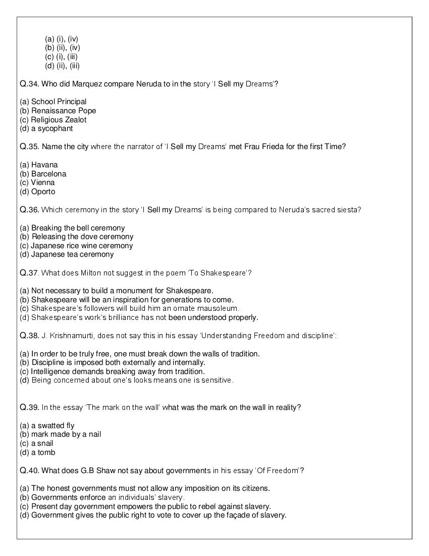 CBSE Sample Paper 2022 Class 12 English (Elective) - Term 1 PDF Download