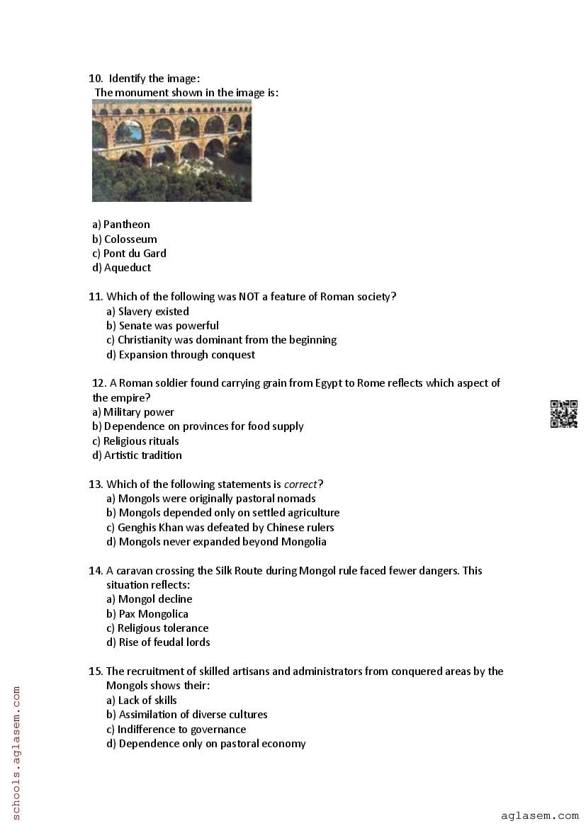 Class 11 History Mid Term Sample Paper 2025 PDF | Download PT1 / Term 1 ...