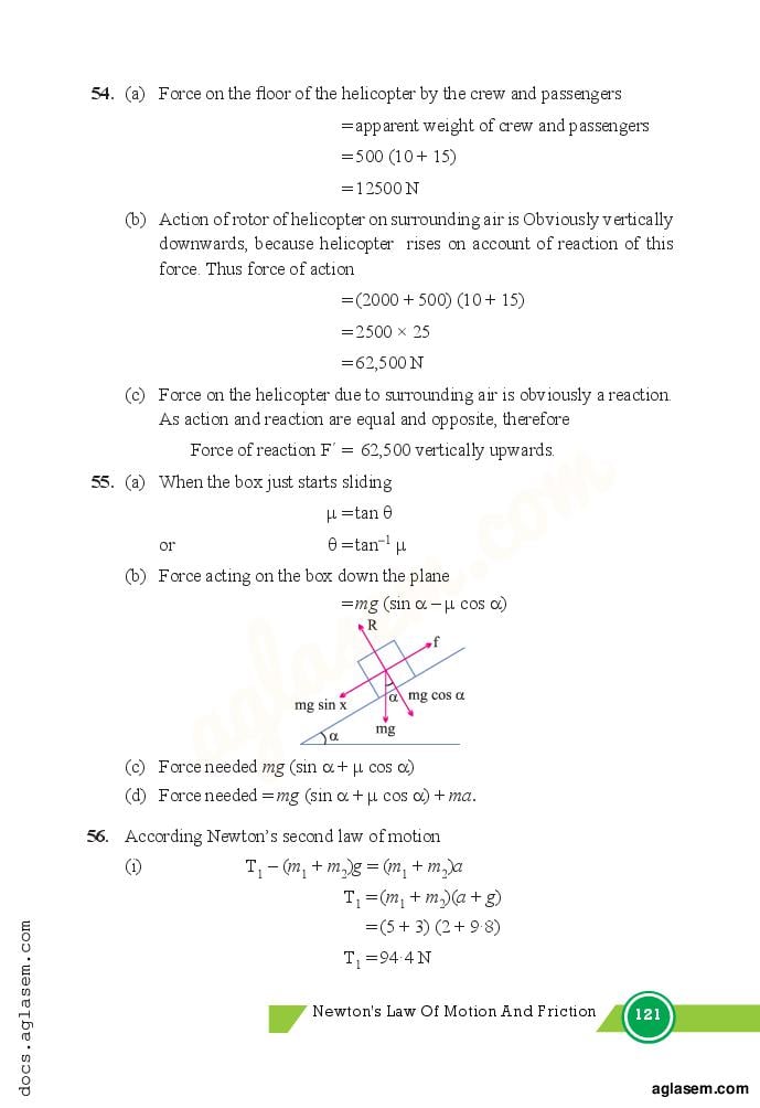 Class 11 Physics Notes for Newton’s Laws of Motion and Friction (PDF ...
