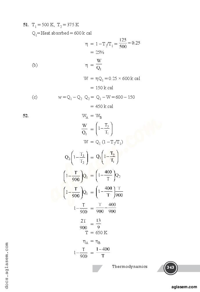 Class 11 Physics Notes for Thermodynamics (PDF) - Study Material - AglaSem