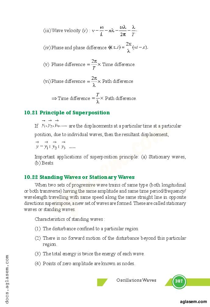 Class 11 Physics Notes for Oscillations and Waves (PDF) - Study ...