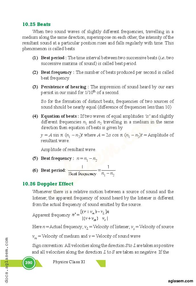 Class 11 Physics Notes for Oscillations and Waves (PDF) - Study ...