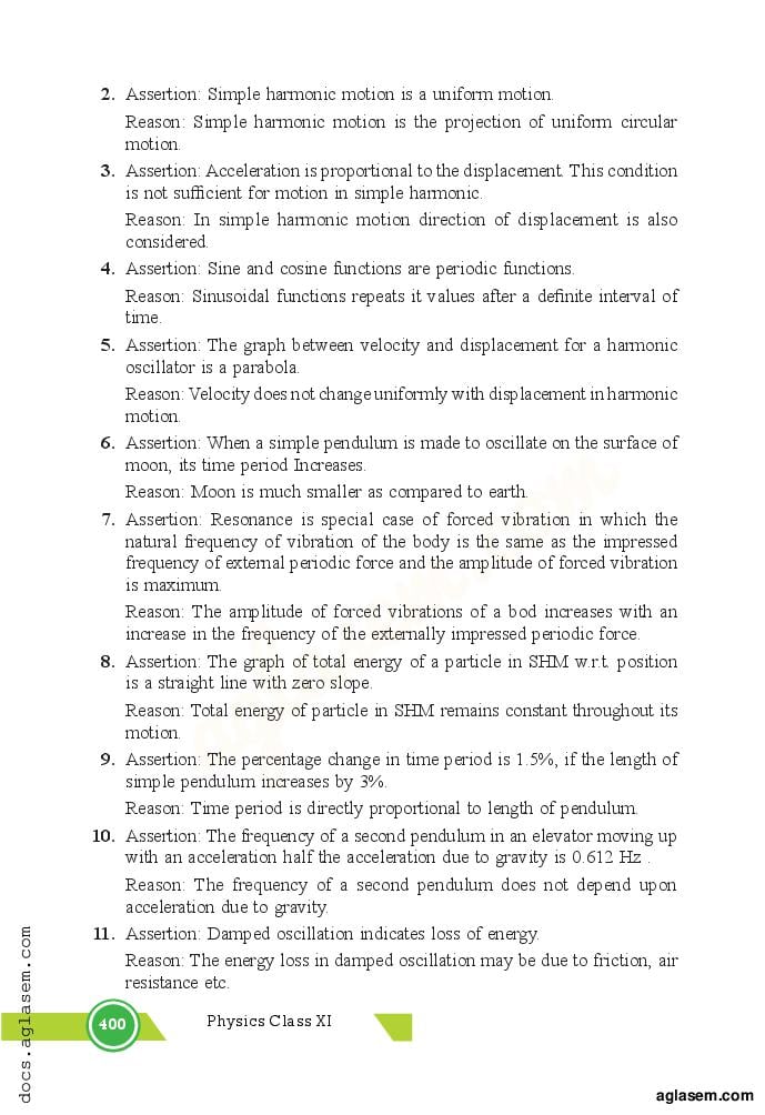 Class 11 Physics Notes for Oscillations and Waves (PDF) - Study ...