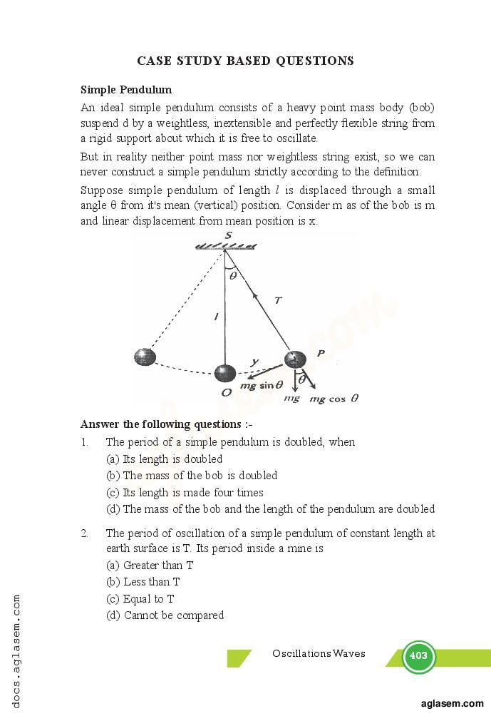 Class 11 Physics Notes for Oscillations and Waves (PDF) - Study ...
