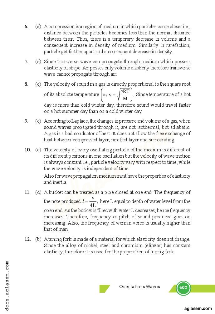 Class 11 Physics Notes for Oscillations and Waves (PDF) - Study ...