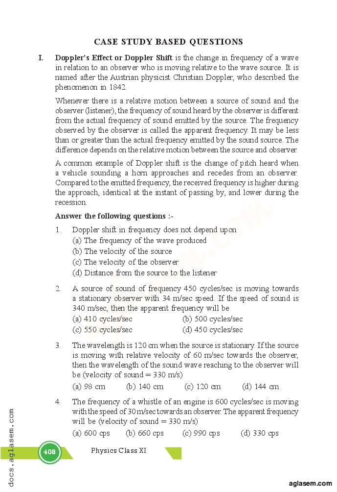 Class 11 Physics Notes for Oscillations and Waves (PDF) - Study ...