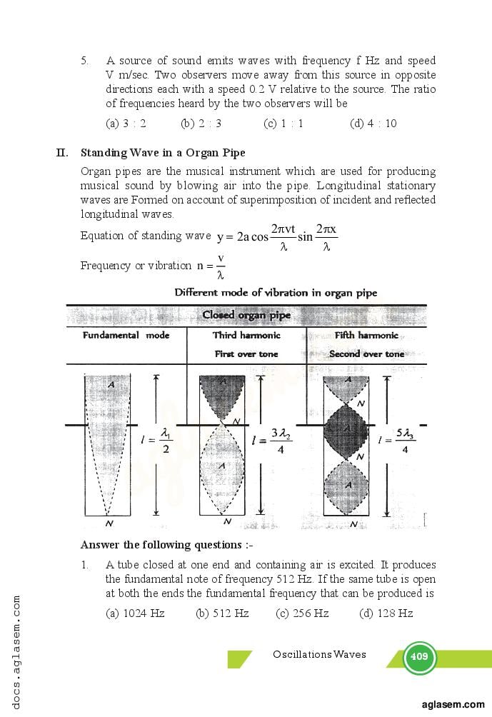 Class 11 Physics Notes for Oscillations and Waves (PDF) - Study ...