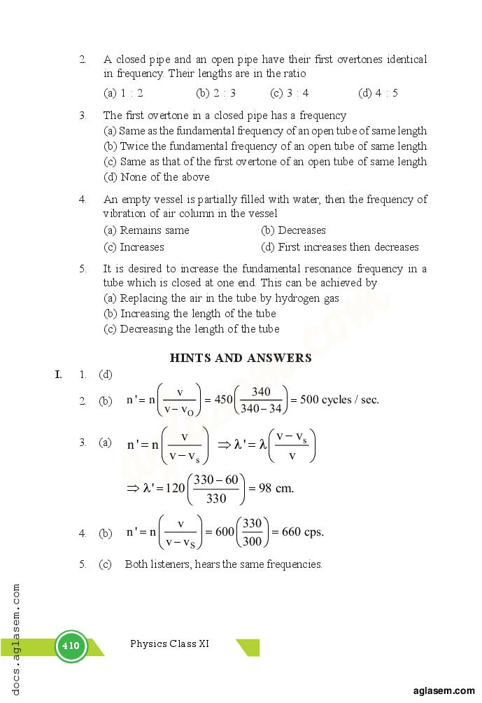 Class 11 Physics Notes for Oscillations and Waves (PDF) - Study ...