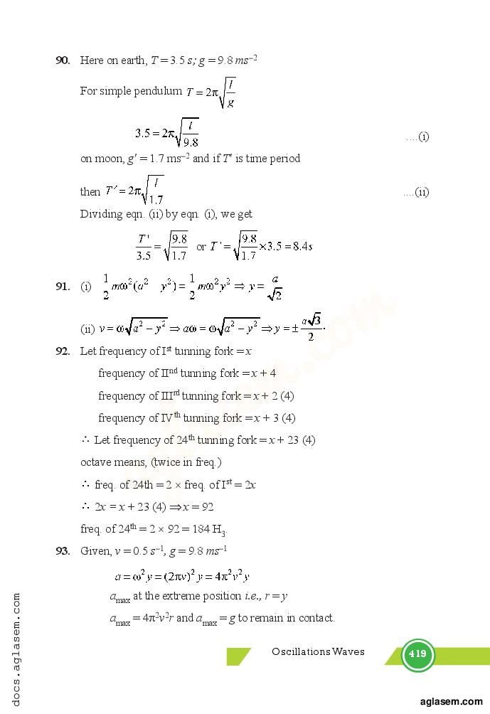 Class 11 Physics Notes for Oscillations and Waves (PDF) - Study ...