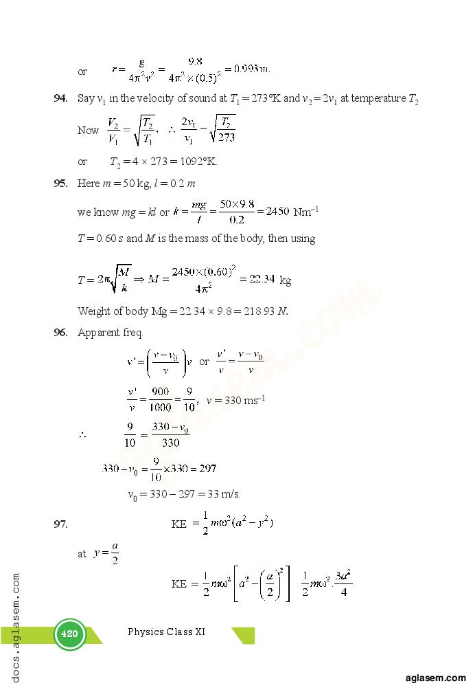 Class 11 Physics Notes for Oscillations and Waves (PDF) - Study ...