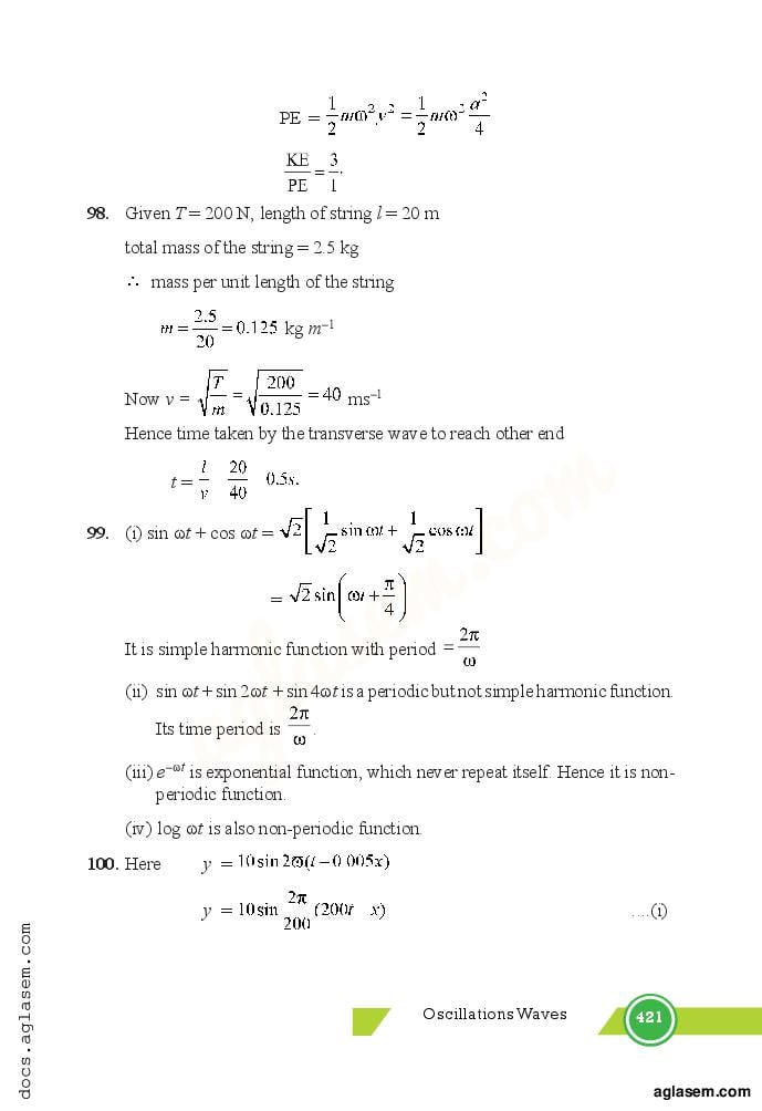 Class 11 Physics Notes for Oscillations and Waves (PDF) - Study ...